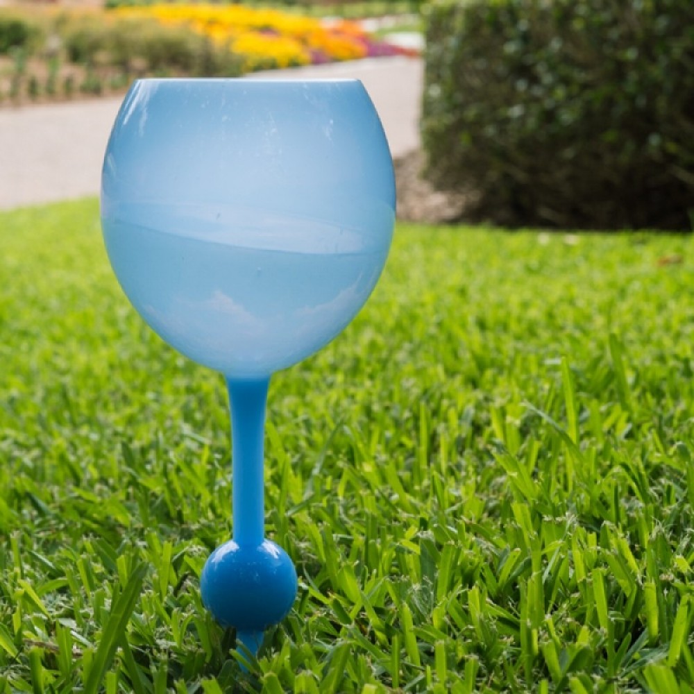 The Beach Glass - Floating Wine Glass - Ocean Blue